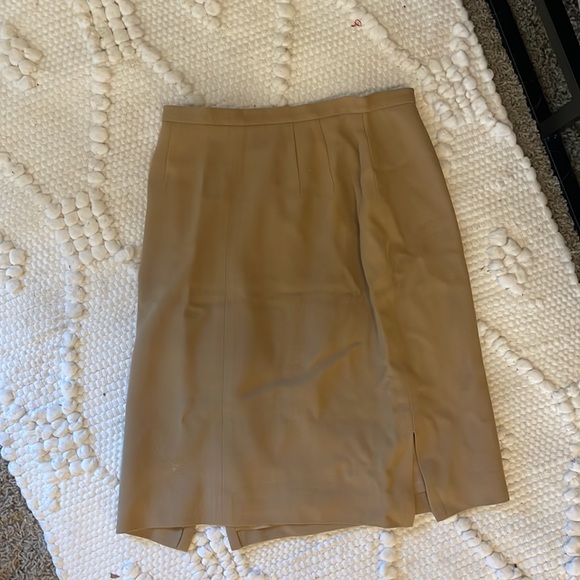 Emanuel Ungaro | Skirts | Tan Pencil Skirt Petite Size | Poshmark